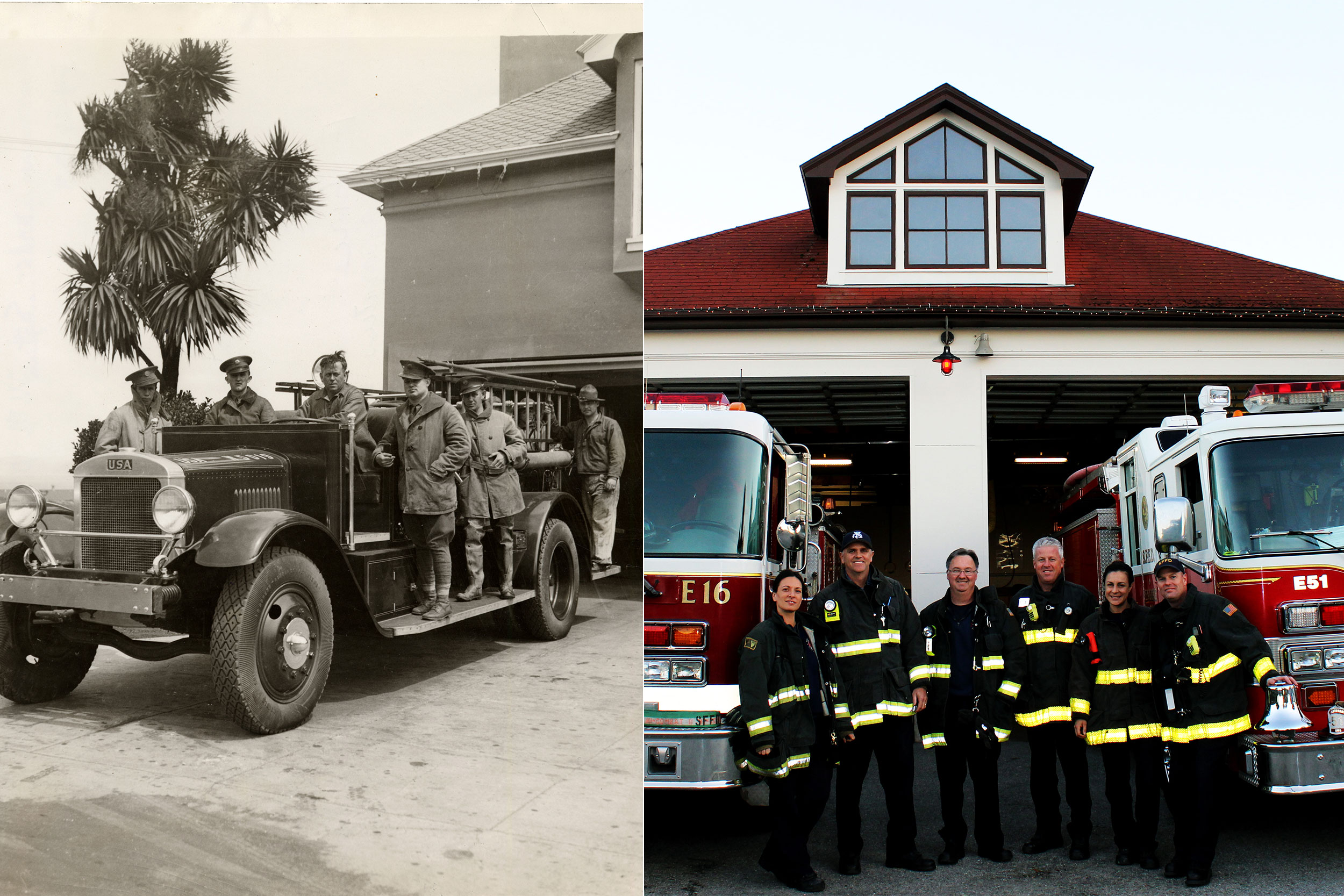 Then + Now: Presidio Firefighters - The Presidio (San Francisco)